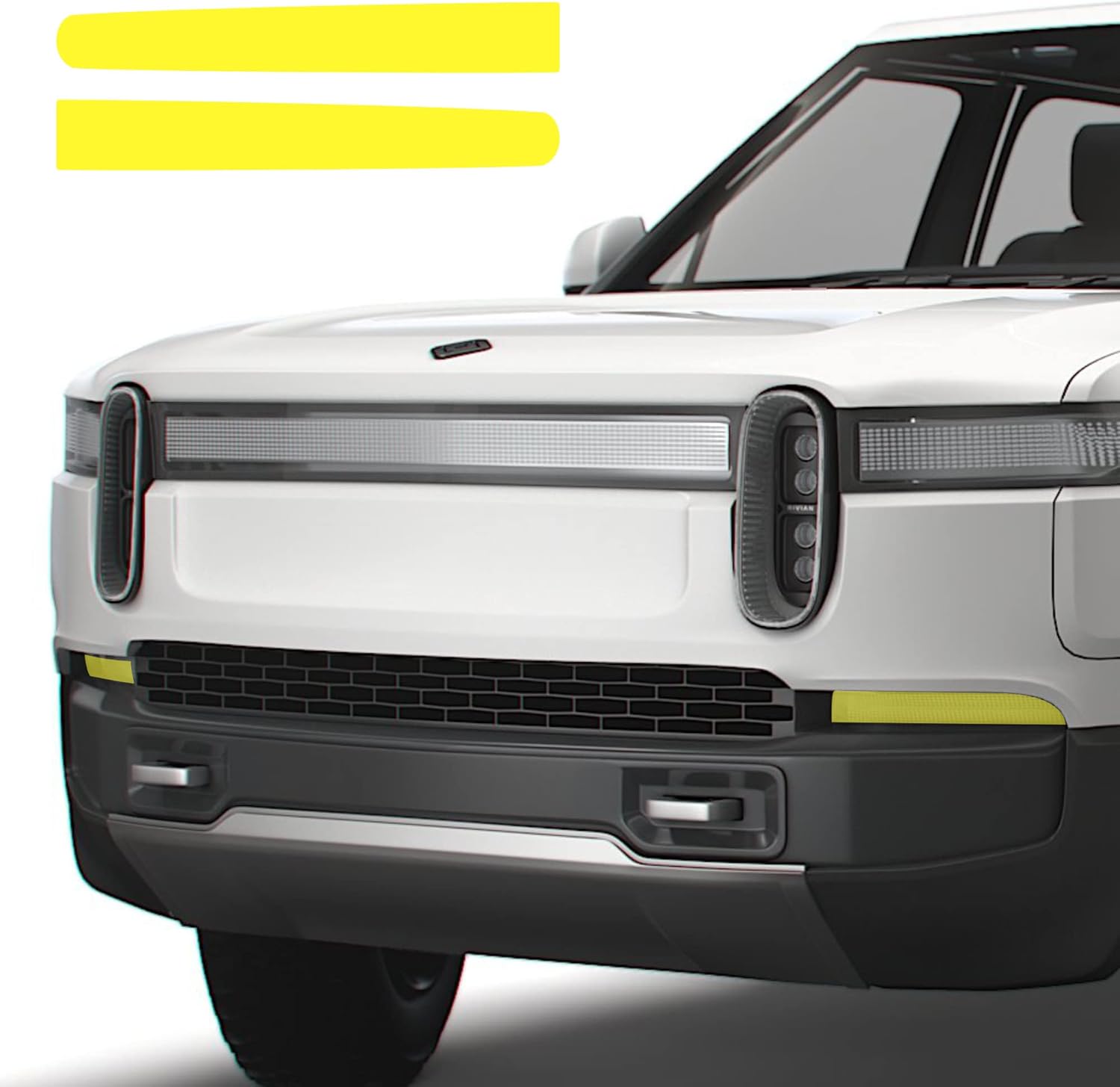 Amazon.com: TWRAPS Yellow Fog Lights Tint PPF for Rivian R1S & R1T 2021 ...