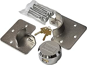 iCAN Heavy Duty Lock, 73 mm Round Shackleless Padlock and Hasp Solution ...