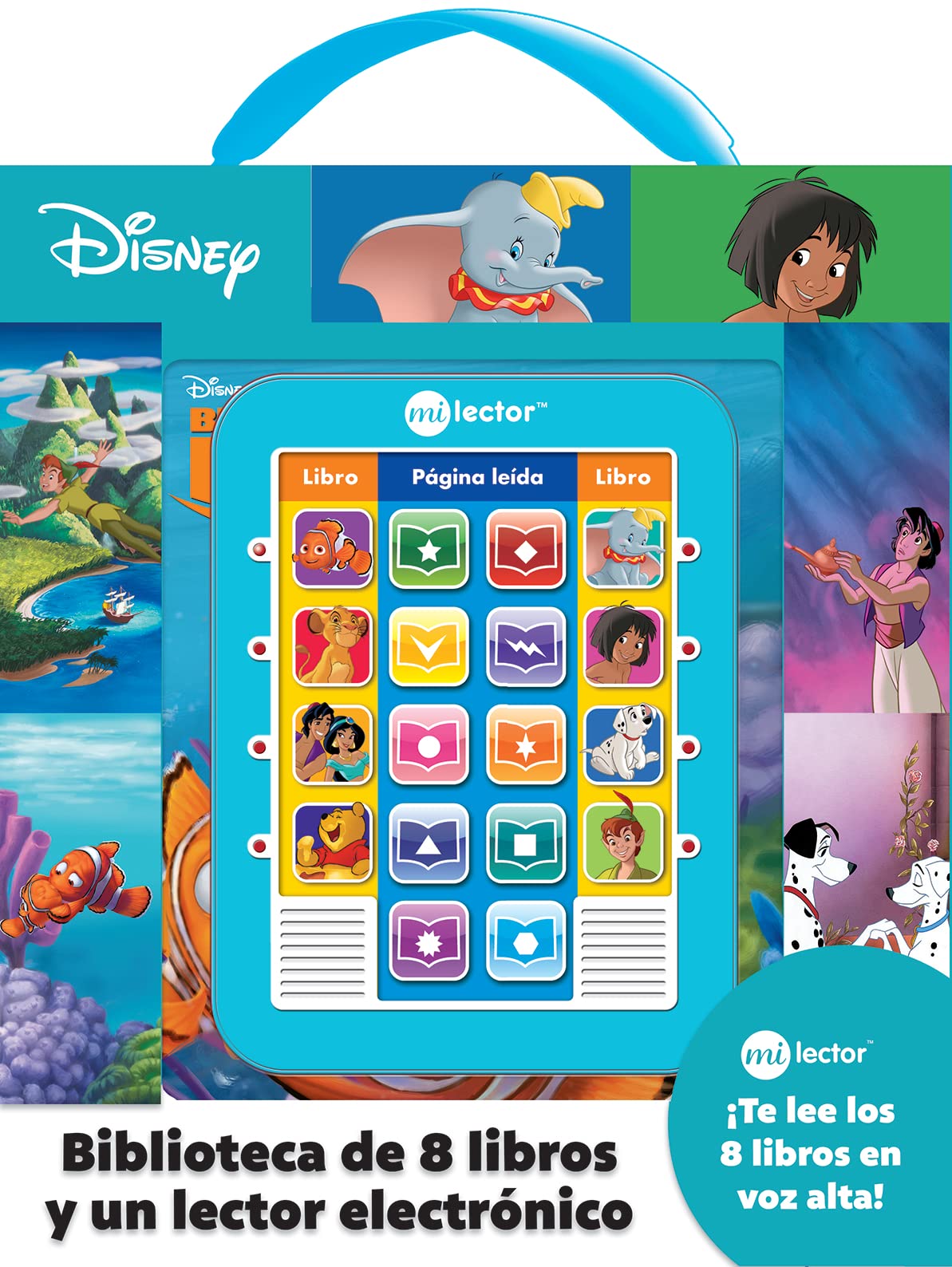 Amazon.com: MI LECTOR DISNEY CLÁSICOS. BIBLIOTECA DE 8 LIBROS Y LECTOR ...