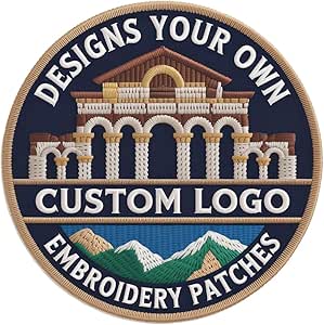 Amazon.com: Luxury Custom Embroidered Logo or Image Patches, Custom ...
