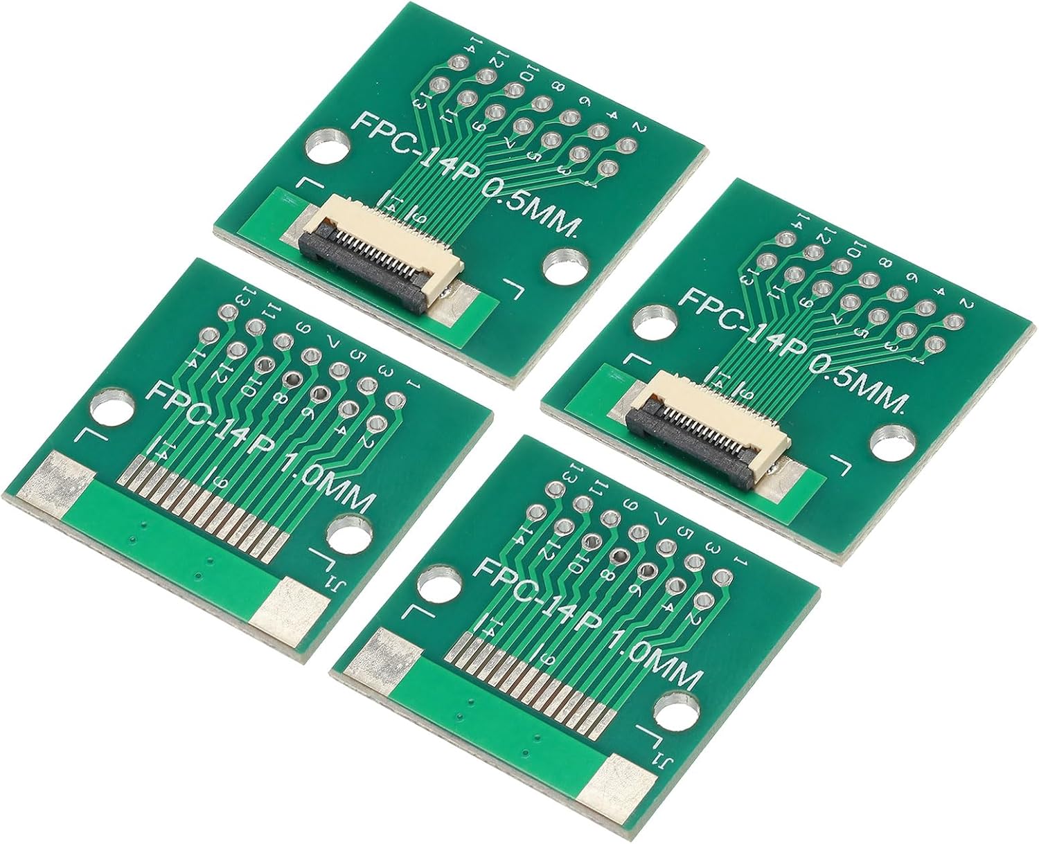 Amazon.com: MECCANIXITY FPC FFC PCB Converter Board 14P 0.5mm on Socket Side, Back 1.0mm, to DIP ...