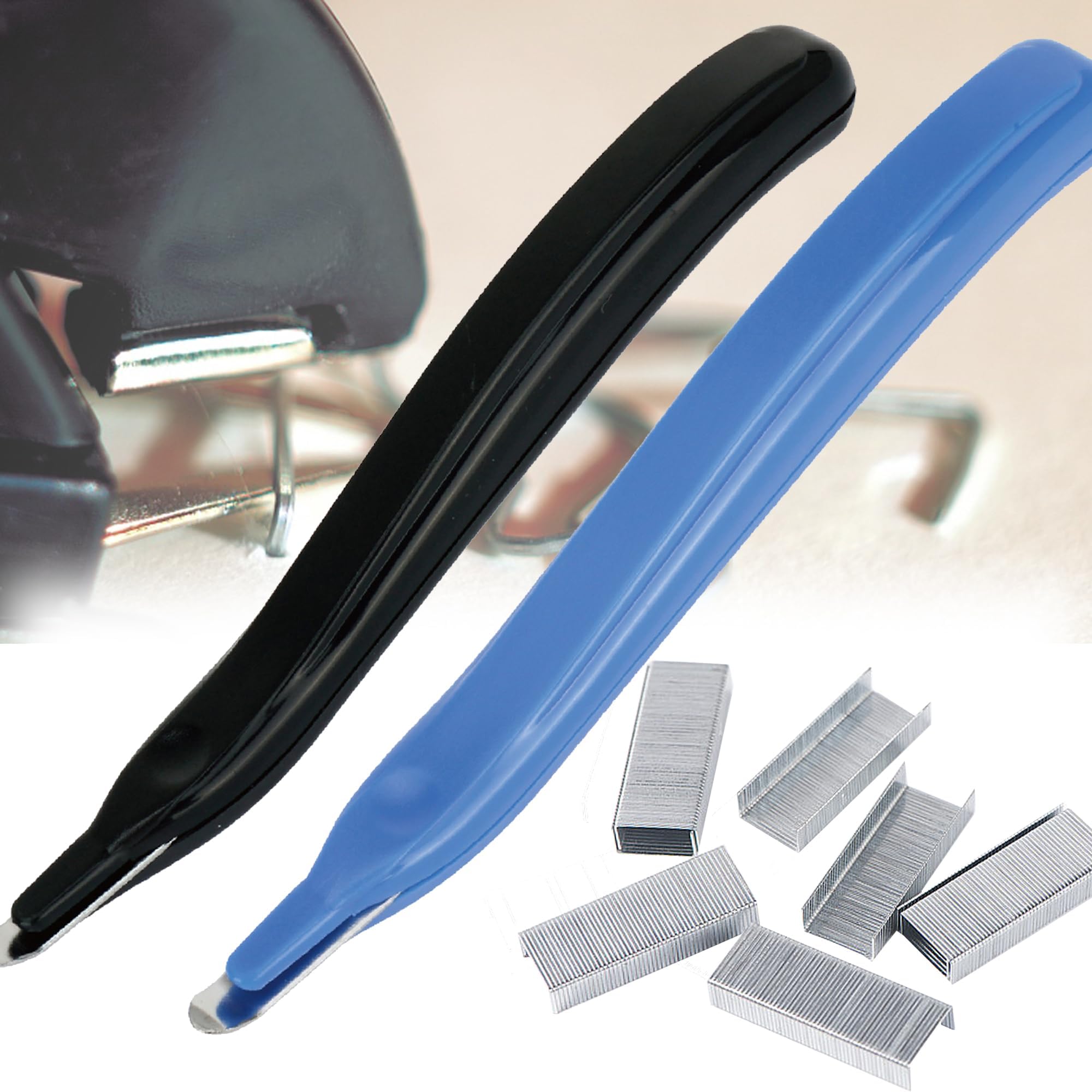 XUBX 2 Pieces Staple Remover, Portable Magnetic Staples Remover ...