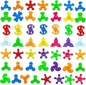 EDLMKM 50 Pcs Mini Fidget Spinners Sensory Fidget Toys Party Bag ...