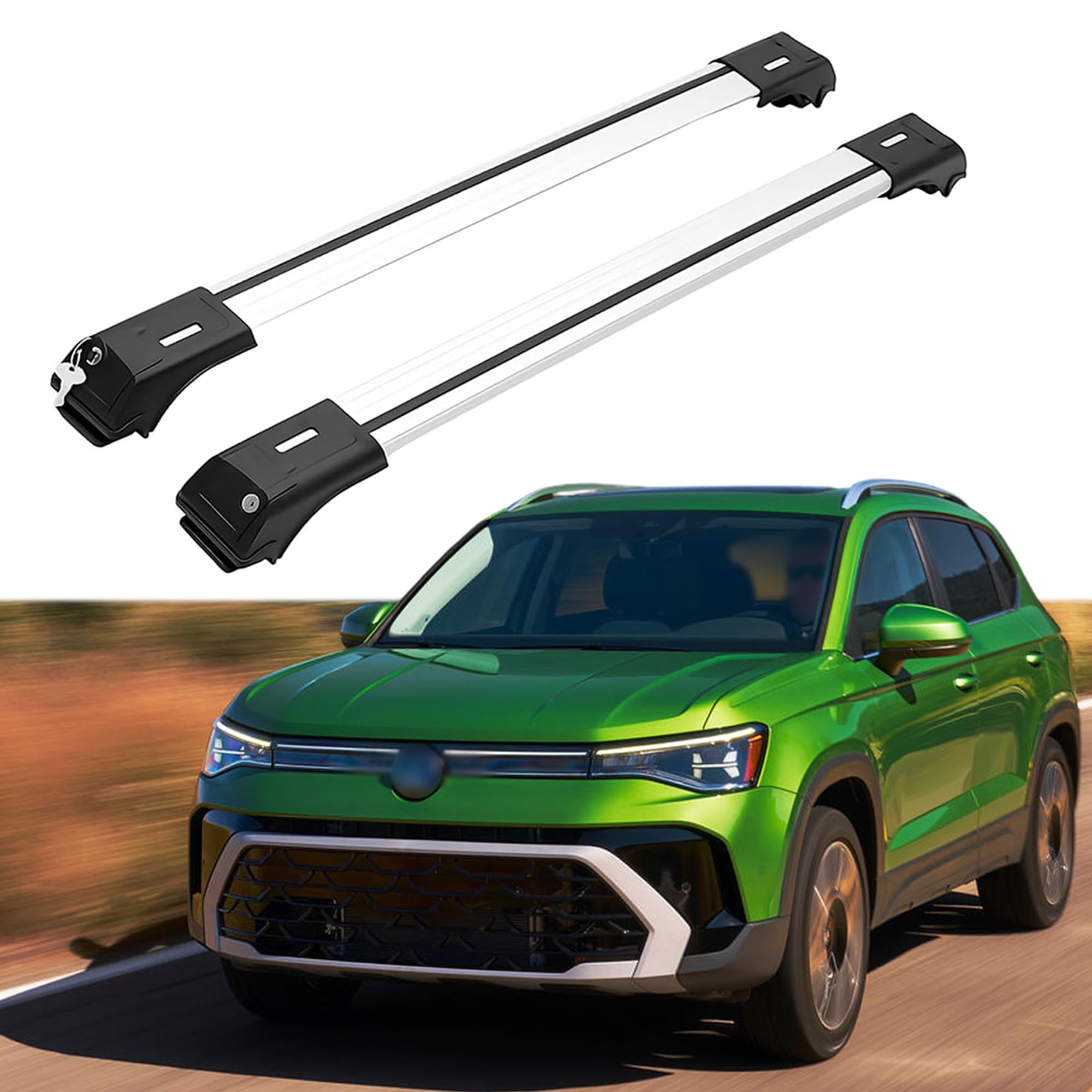 Amazon.com: ERKUL Roof Rack Cross Bars for VW Volkswagen Taos 2022-2024 ...