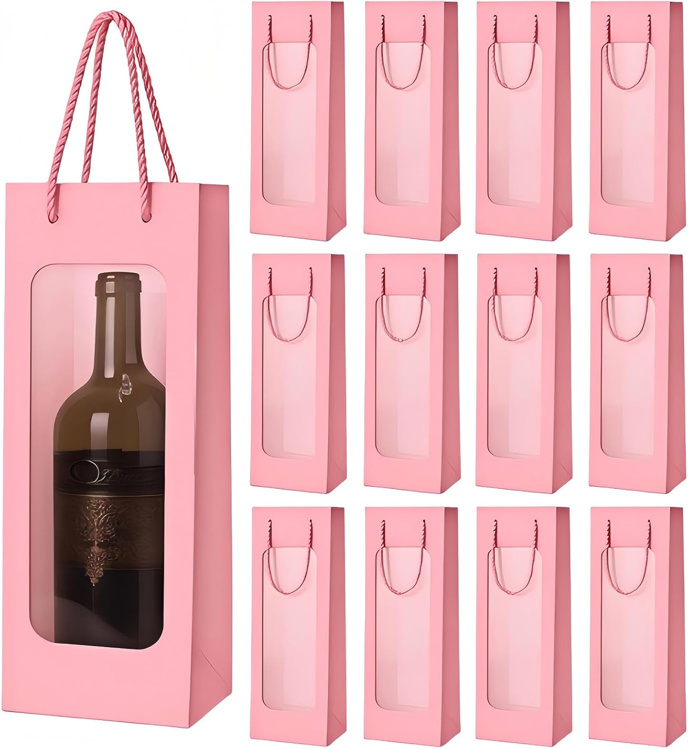 Amazon.com: Tioncy 24 Pcs Single Wine Bottle Gift Bag, Champagne Bags ...