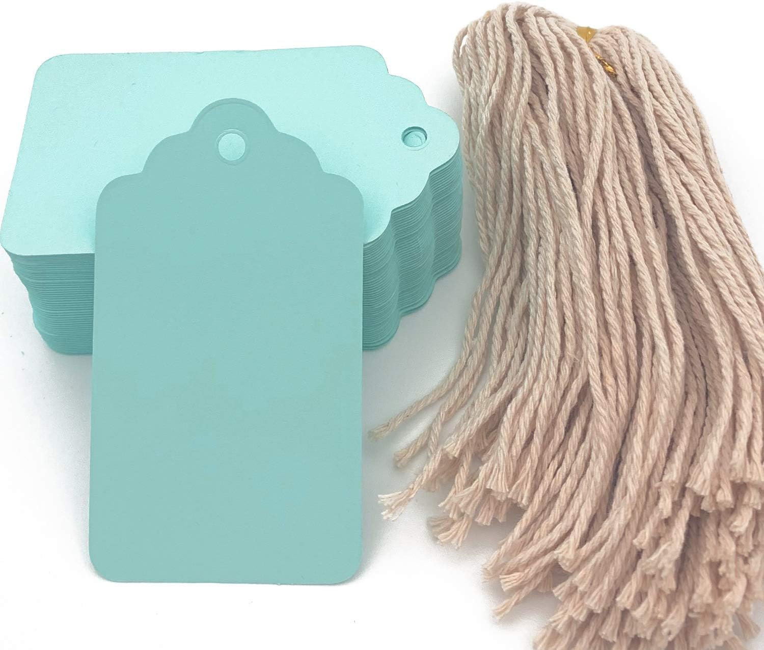 Amazon.com: Gift Wrap Tags,100pcs Blue Blank Marking Tags with String ...