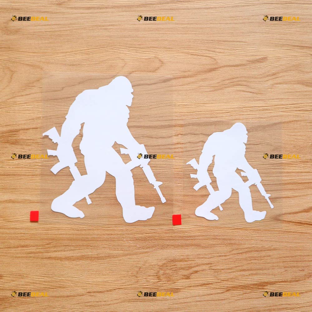 Amazon.com - Bigfoot Sasquatch Carrying Guns Rifle AR AK Sticker Decal ...