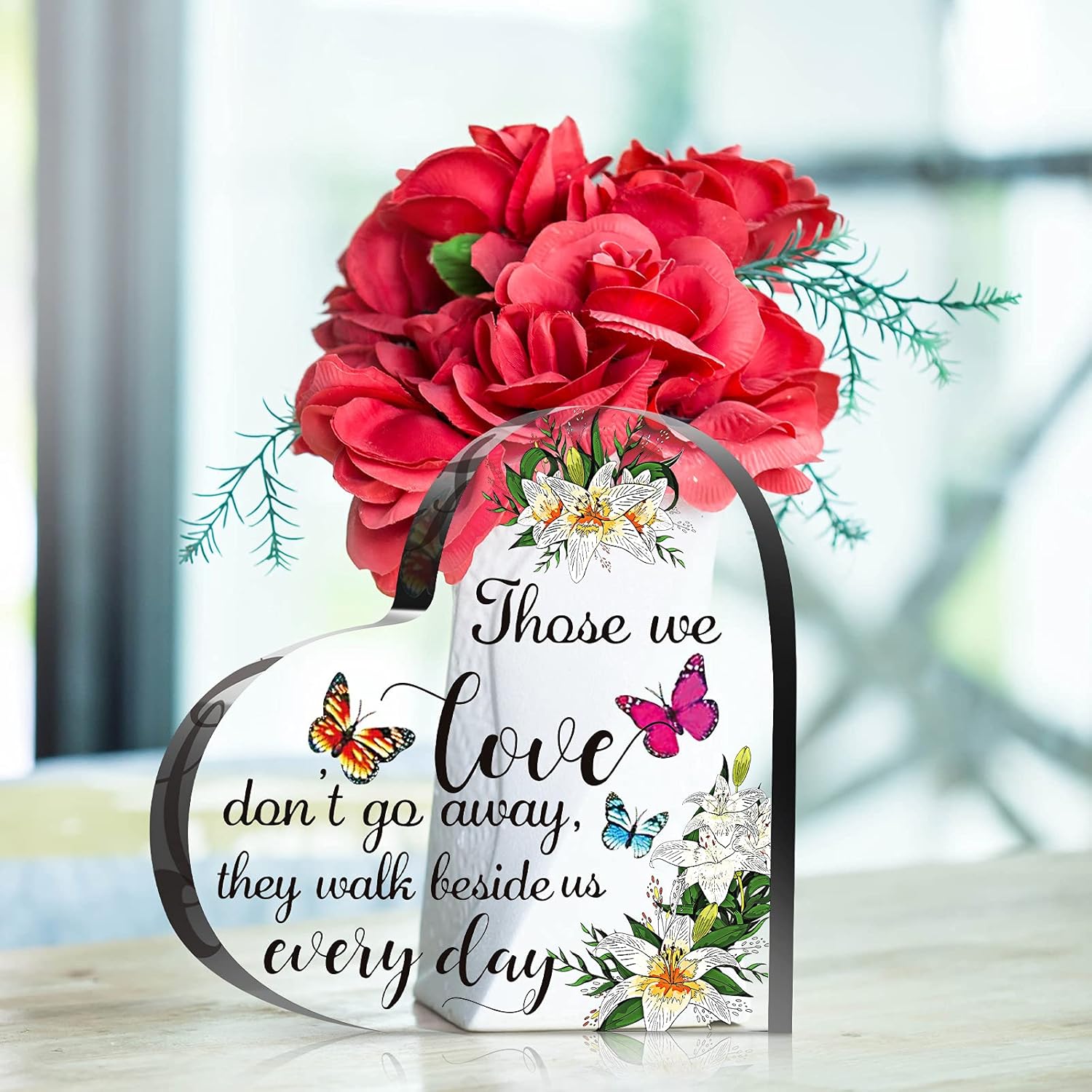 Buy Crystal Glass Heart/Square Memorial Gift Memorial Bereavement Gift ...