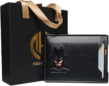 Leather Bat Wallet - Personalized wallet Man Woman, Superhero Mask ...