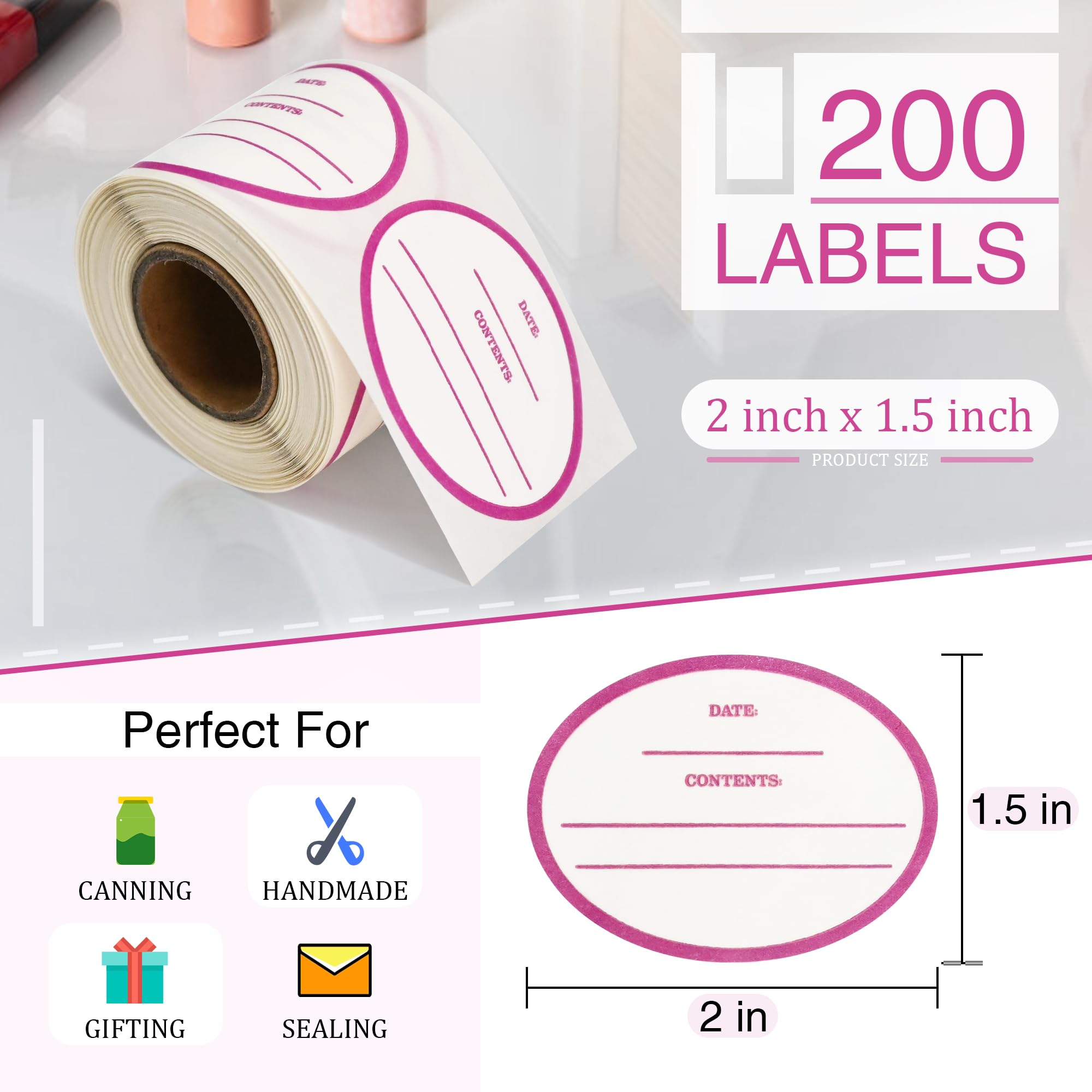 Snapklik.com : L LIKED 200 Stickers Dissolvable Food Labels For ...