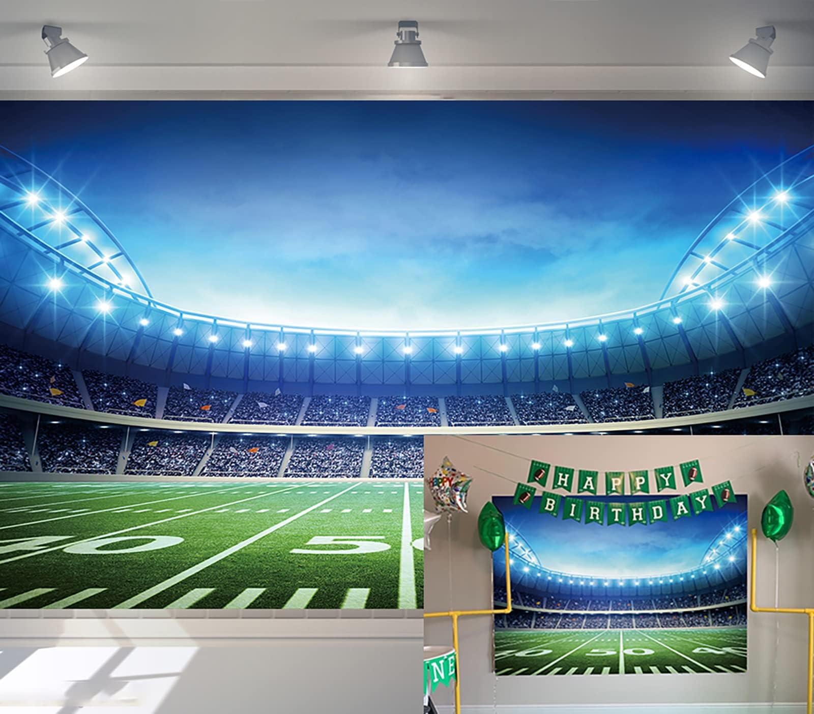Amazon.com: Beistle 4' x 30' Football Field Backdrop (52125) : Electronics
