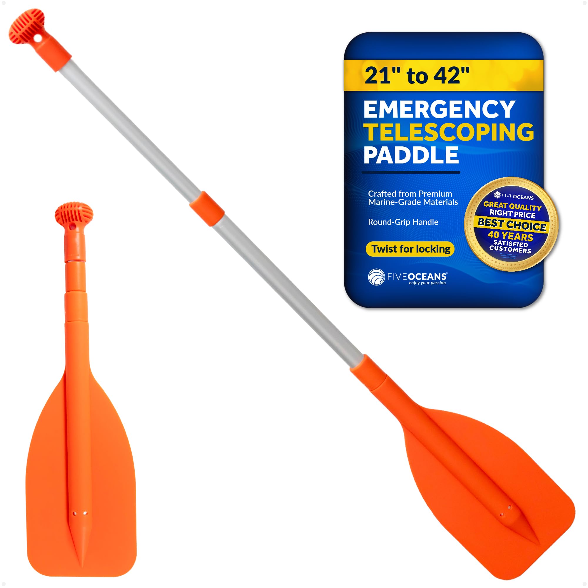 Amazon.com : Five Oceans Boat Paddle - Telescoping Paddle, Boat Paddles ...