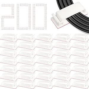 Amazon.com: 200 Pieces Adhesive Cable Clips Strong Cord Clips Wire ...