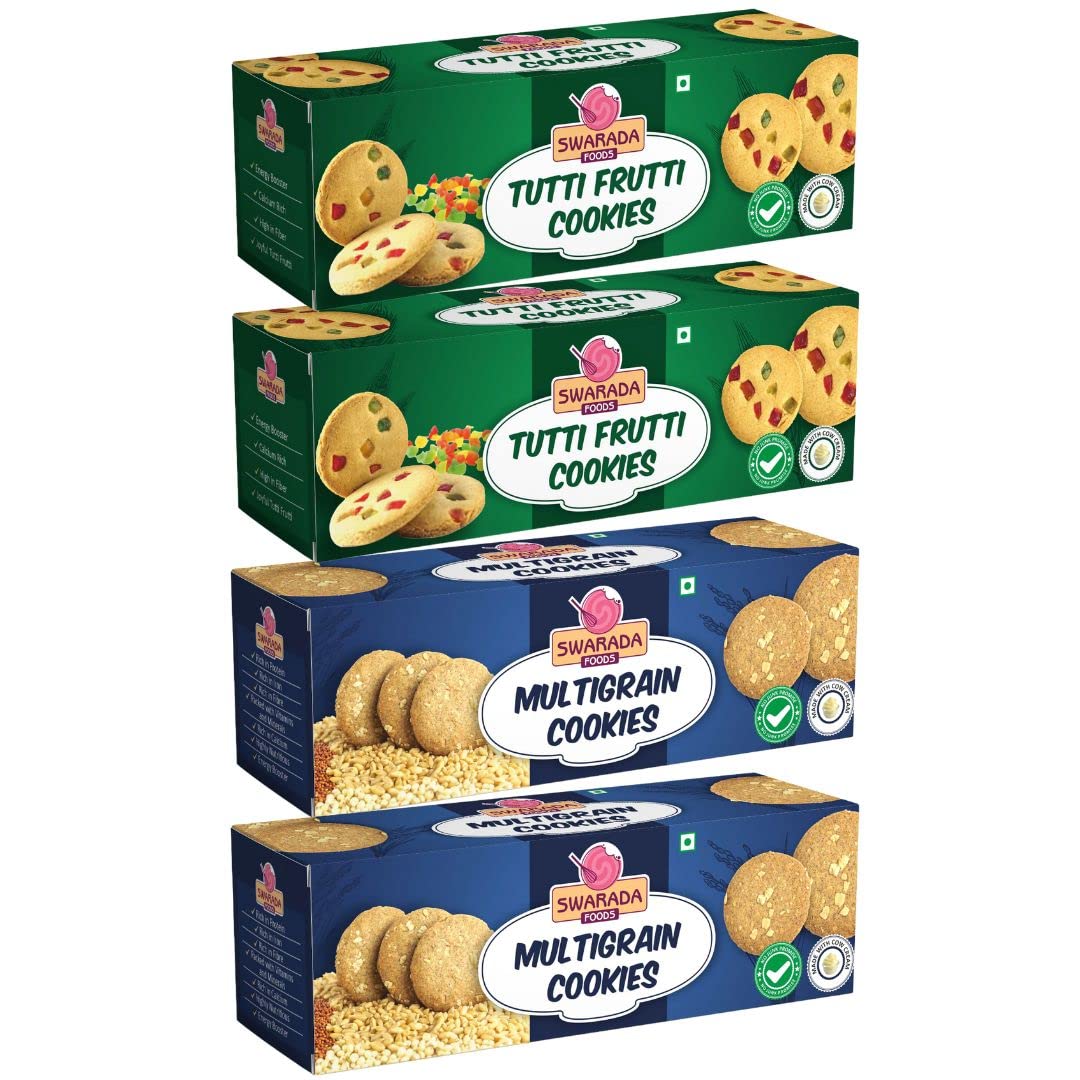 Swarada Foods | Tutti Frutti Cookies x 2, Multigrain Cookies x 2 ...