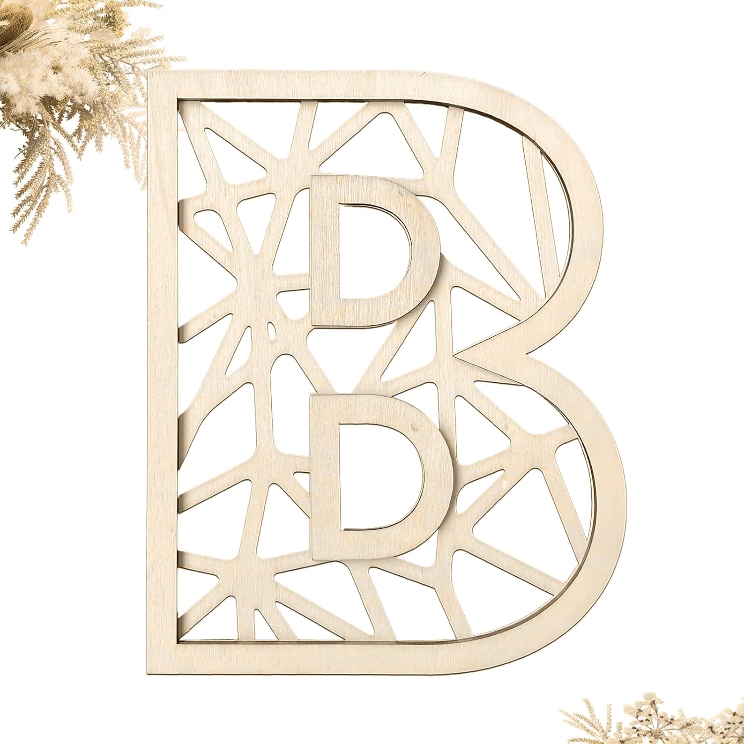 Amazon.com: AOCEAN 8 Inch Wooden Rattan Letters Rustic Boho Letters ...