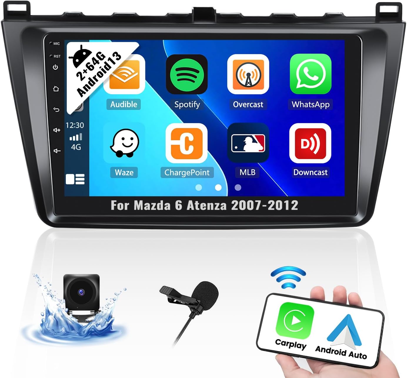 Amazon.com: 2+64G New Android 13 Car Stereo for Mazda 6 Atenza 2007 ...