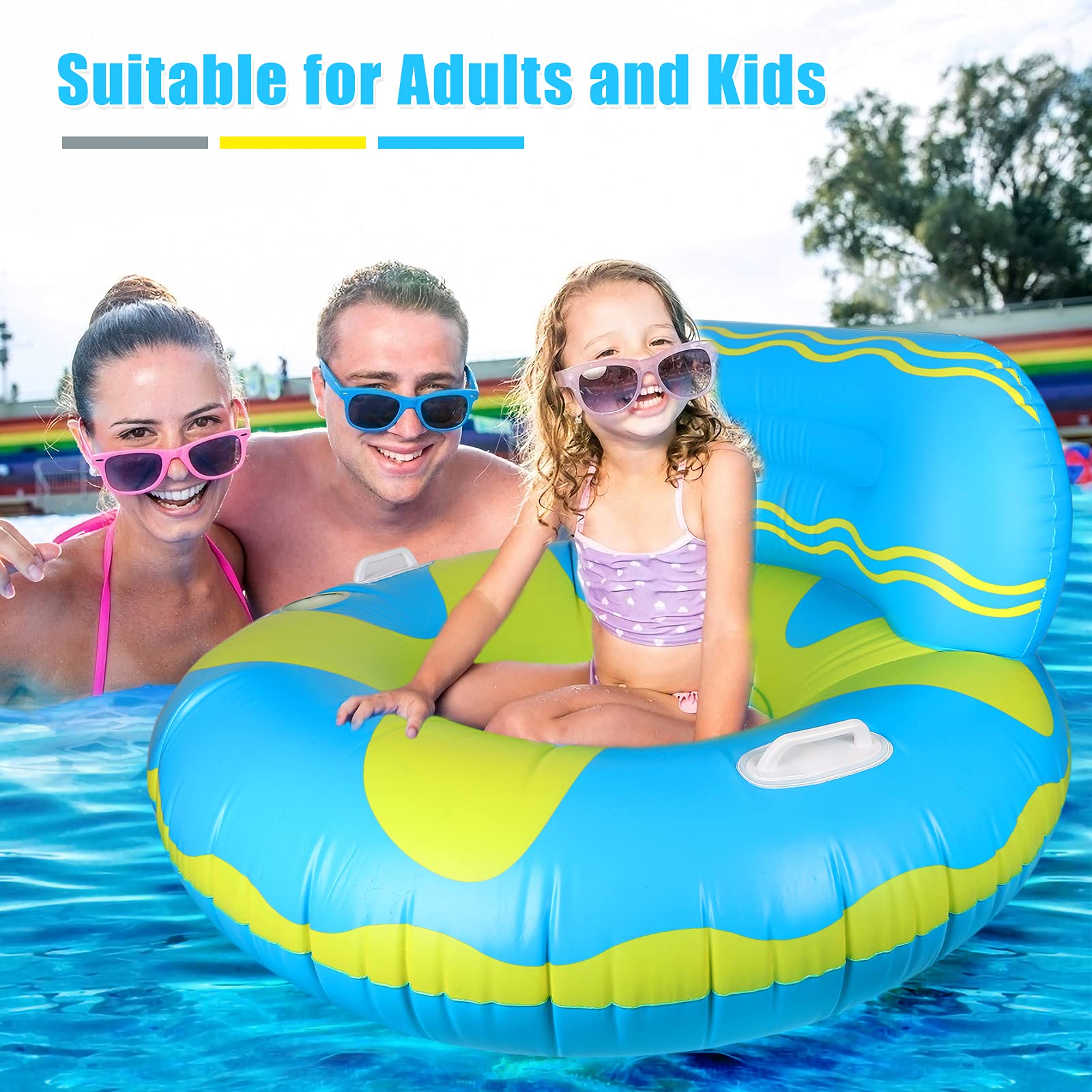 Elitoky Inflatable Pool Float, Fun Beach Floaties Chair, Lake Raft ...