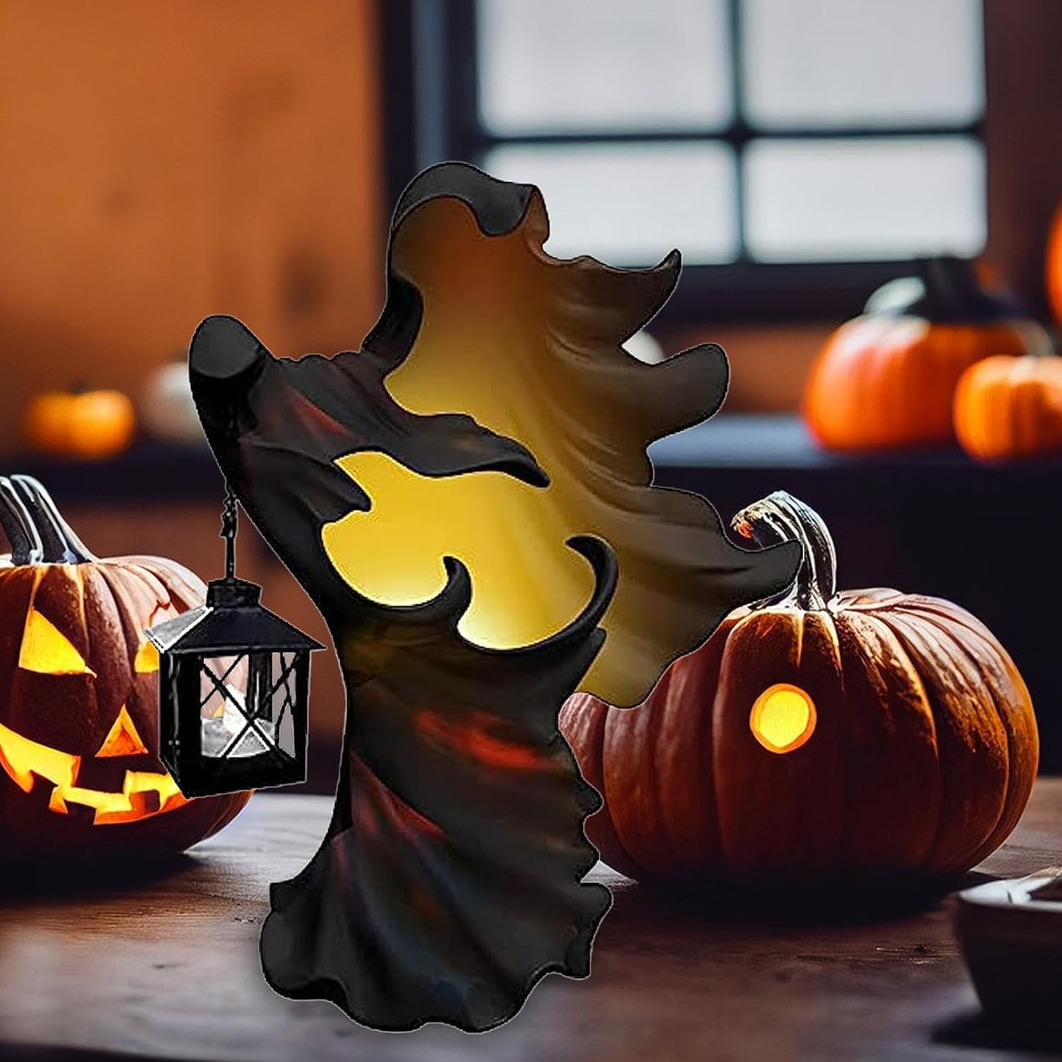 Faceless Ghost Sculpture CUPERE Ghost Of Darkness With Lantern, Cracker ...