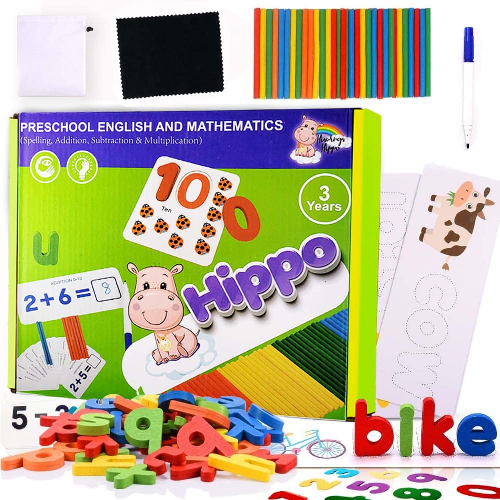Buy Preschool English and Mathematics-Kids Phonics Spelling Game -Plus ...