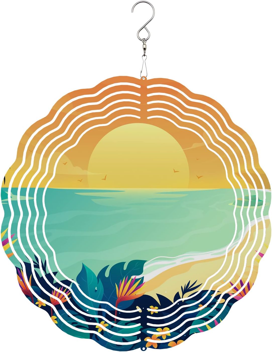 Amazon.com: Cartoon Tropical Plants Beach Wind Spinners for Yard and ...