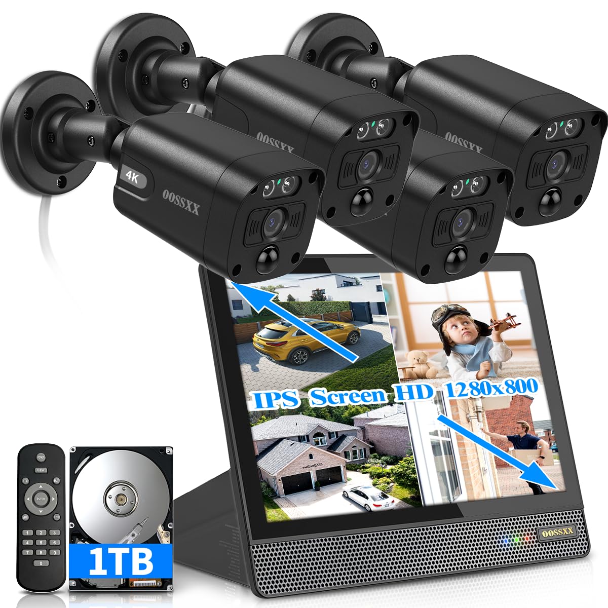 Amazon.com : OOSSXX (4K/8.0 Megapixel & 130° Ultra Wide-Angle) 2-Way ...