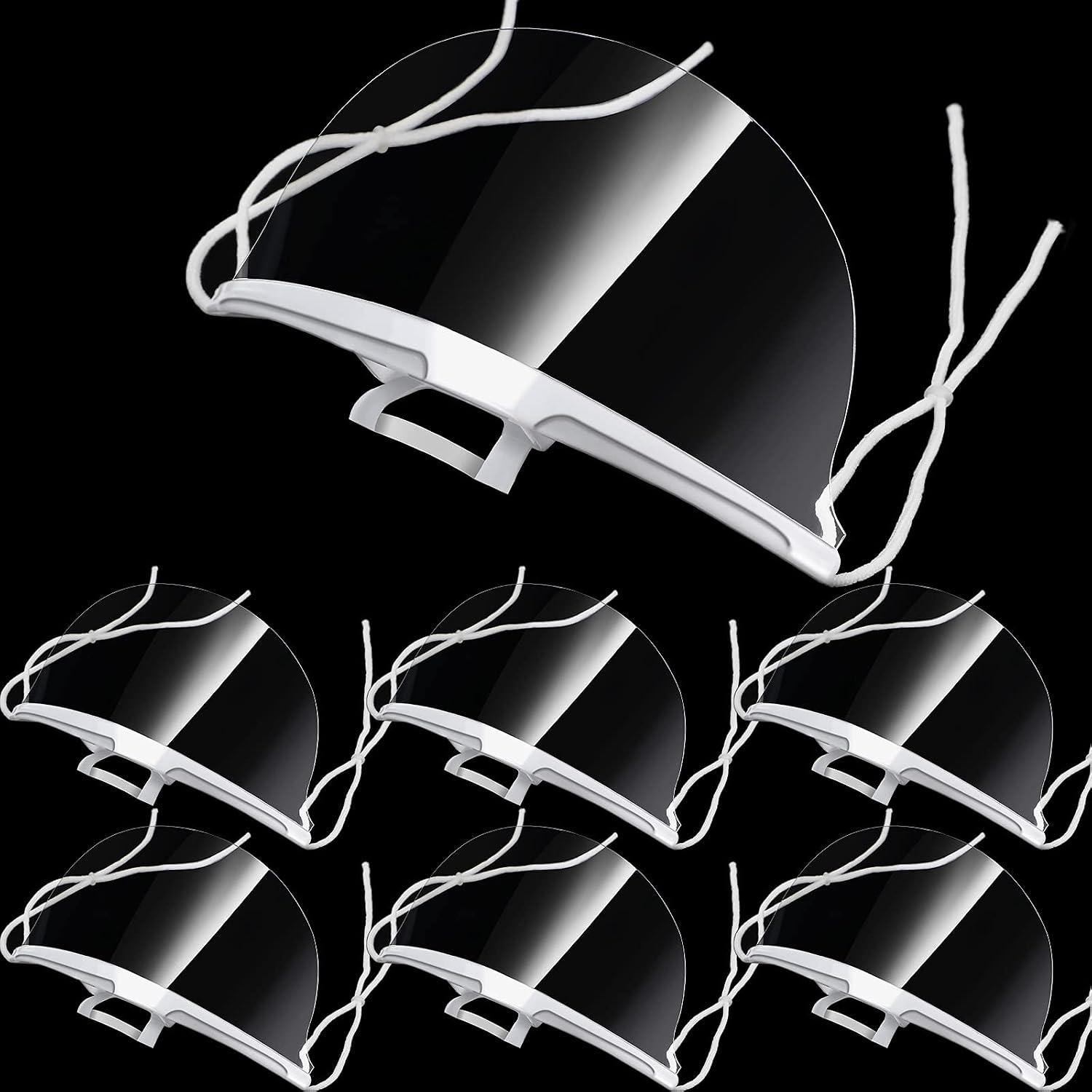 Buy 20 Pieces Transparent Open Mouth Shield Sanitary Reusable Food ...
