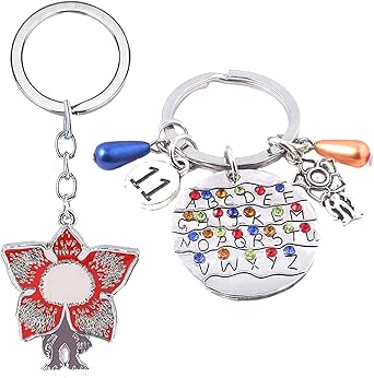 Amazon.com: 2PCS Stanger Keychain, Stranger Demogorgon 011 Alloy ...
