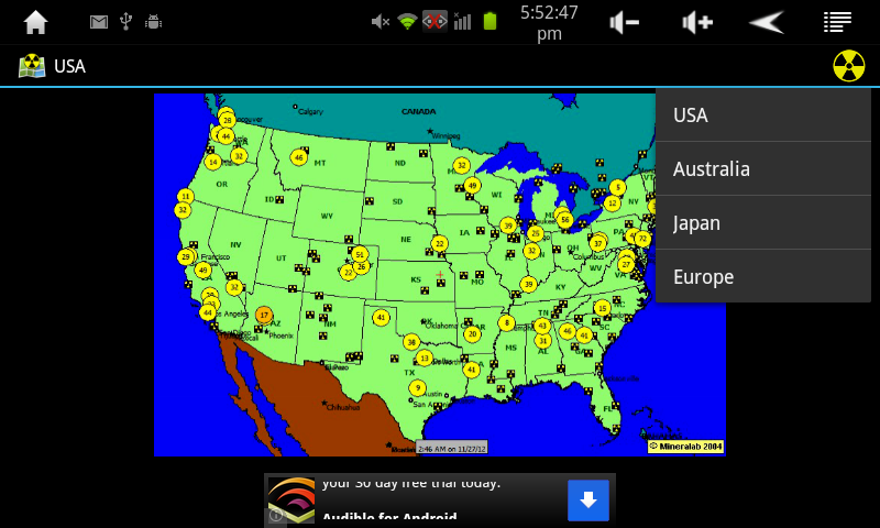 Global radiation map - App on Amazon Appstore