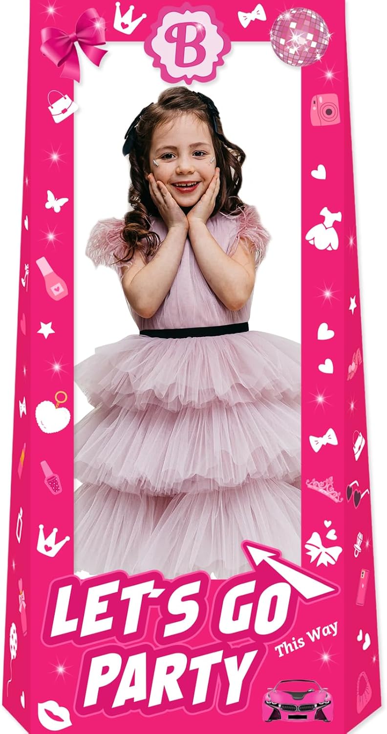 Amazon.com: Hot Pink 4.5ft Tall Life Size Stand-in Cardboard Doll Photo ...