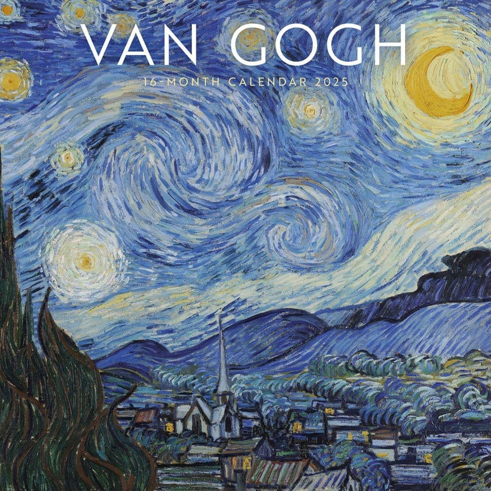Amazon.com: Carousel Calendars, Van Gogh 2025 Wall Calendar : Office ...