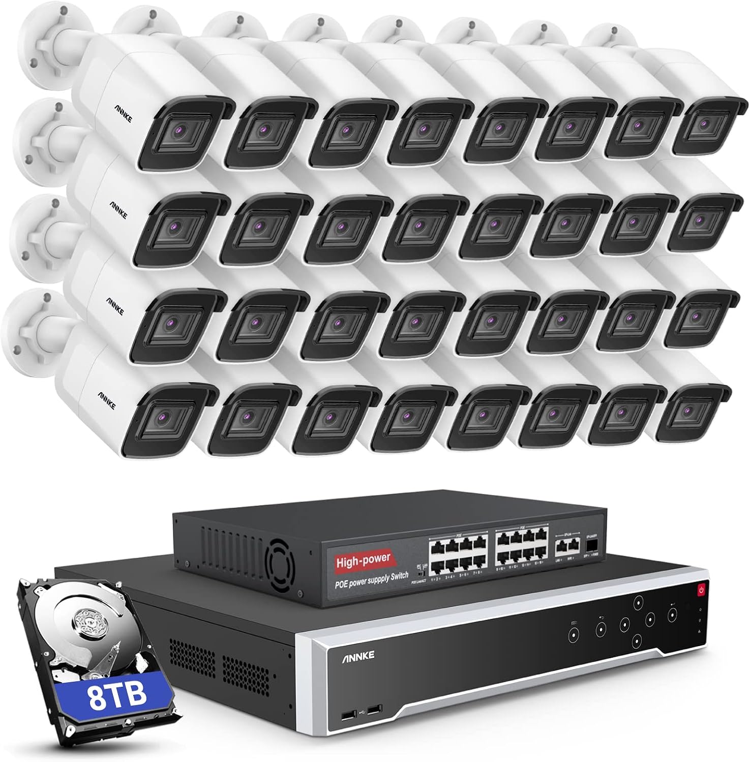 Amazon.com : ANNKE 32 Channel 12MP NVR PoE Security Camera System with ...