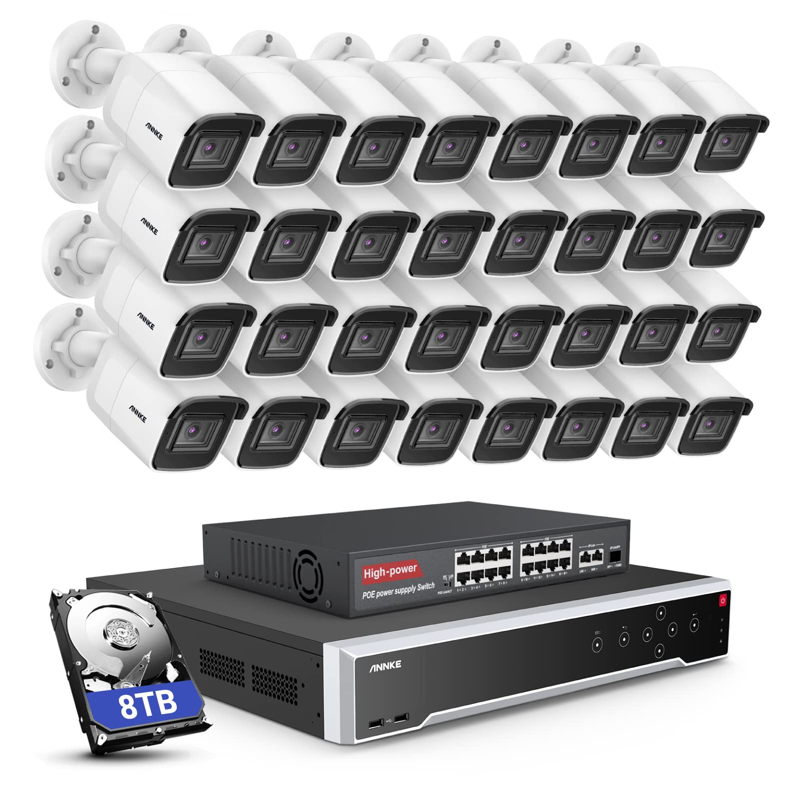 Amazon.com : ANNKE 32 Channel 12MP NVR PoE Security Camera System with ...