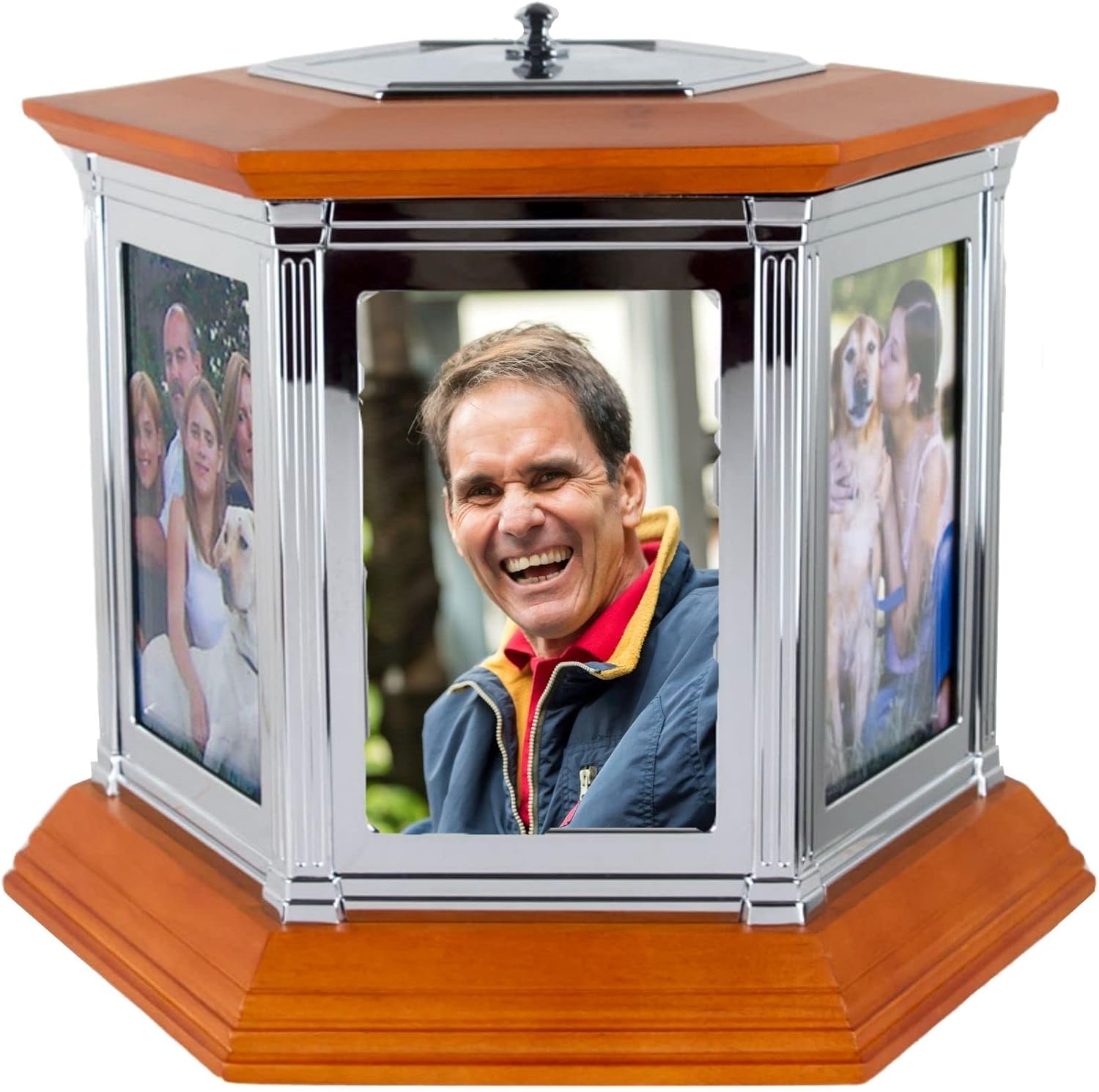 Amazon.com: Perfect Memorials Large Rotating Memories Cremation Urn (4 ...