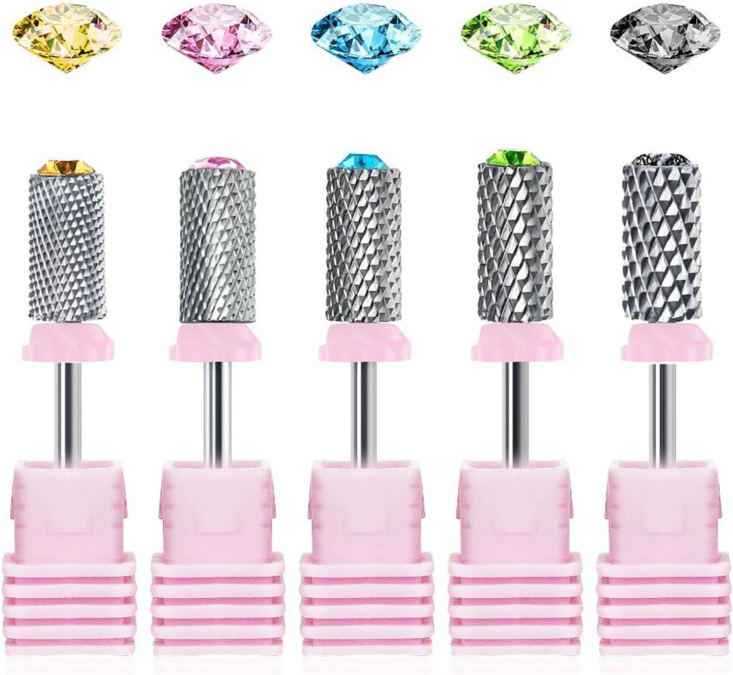 Amazon.com: 5pcs Nail Drill Bits Set,Tungsten Carbide Nail Bits for ...