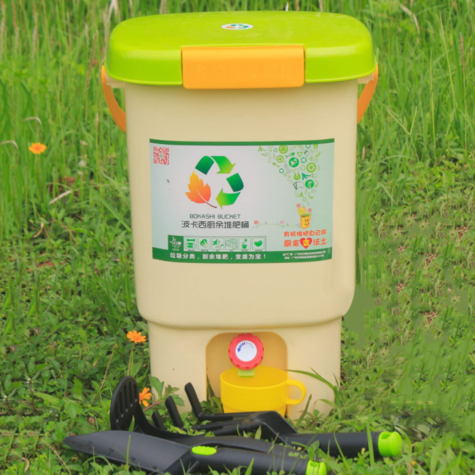 Buy Compost Bin Kitchen Countertop Com Container T Bucket, Indoor ...