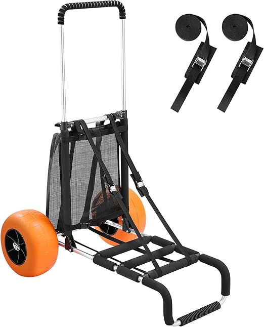 Amazon.com : VEVOR Beach Dolly with Big Wheels for Sand, 29.9" x 15.4 ...