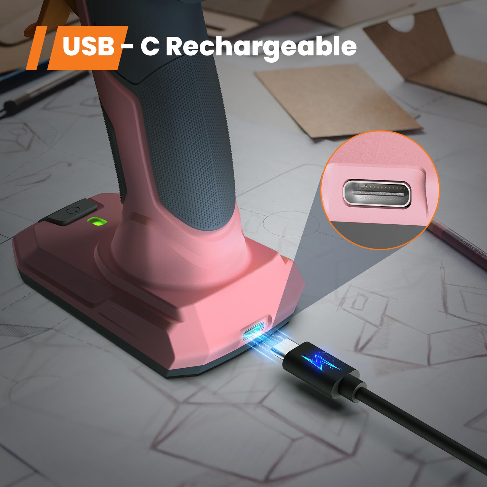 Snapklik.com : GoGonova Cordless Glue Gun, 20s Fast Preheating Anti ...