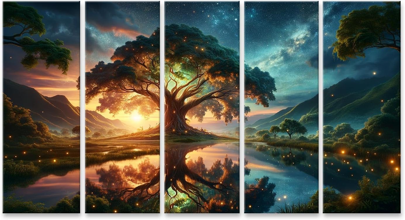 Amazon.de: islandburner Prime Bild auf Leinwand Majestätischer Baum ...