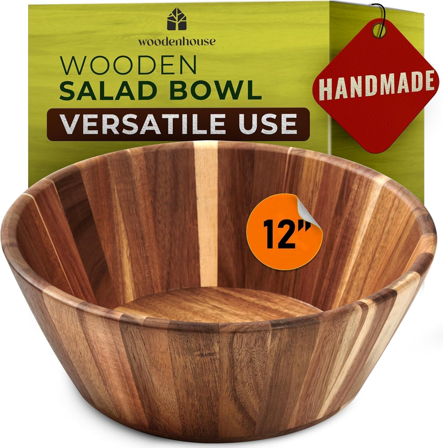 Amazon.com | Luxe Designs Wooden Salad Bowl Set - Food Safe ...