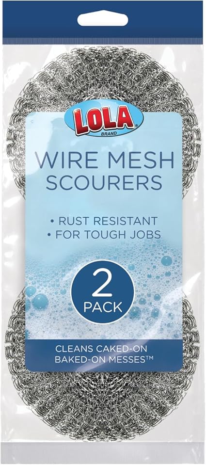 Amazon.com: Steel Wool Wire Mesh Scouring Pad by LOLA, Galvanized Steel ...