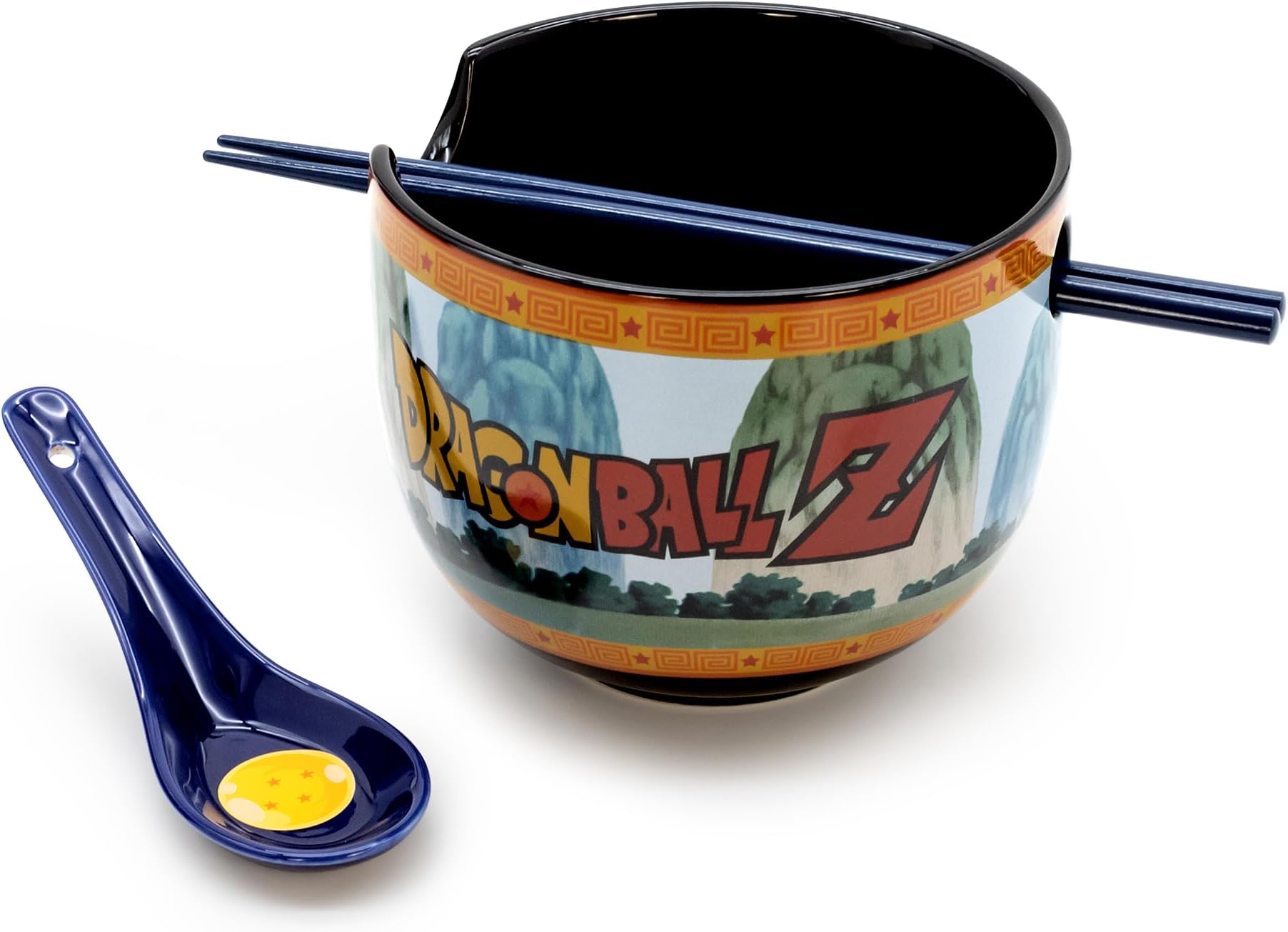 Amazon.com: Toynk Dragon Ball Z Ceramic Noodle Bowl & Chopsticks Set ...