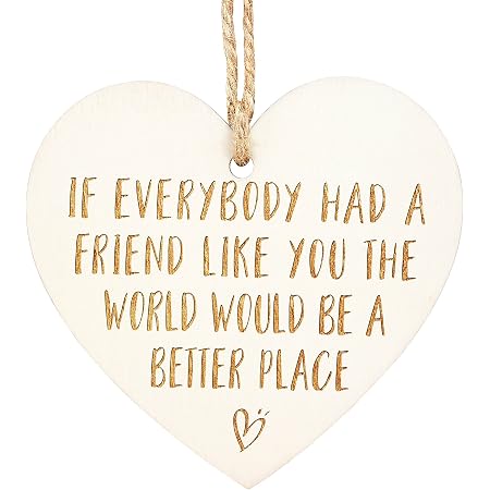 Amazon.com: Wooden Hanging Heart Plaque, Inspirational Gifts for Women ...