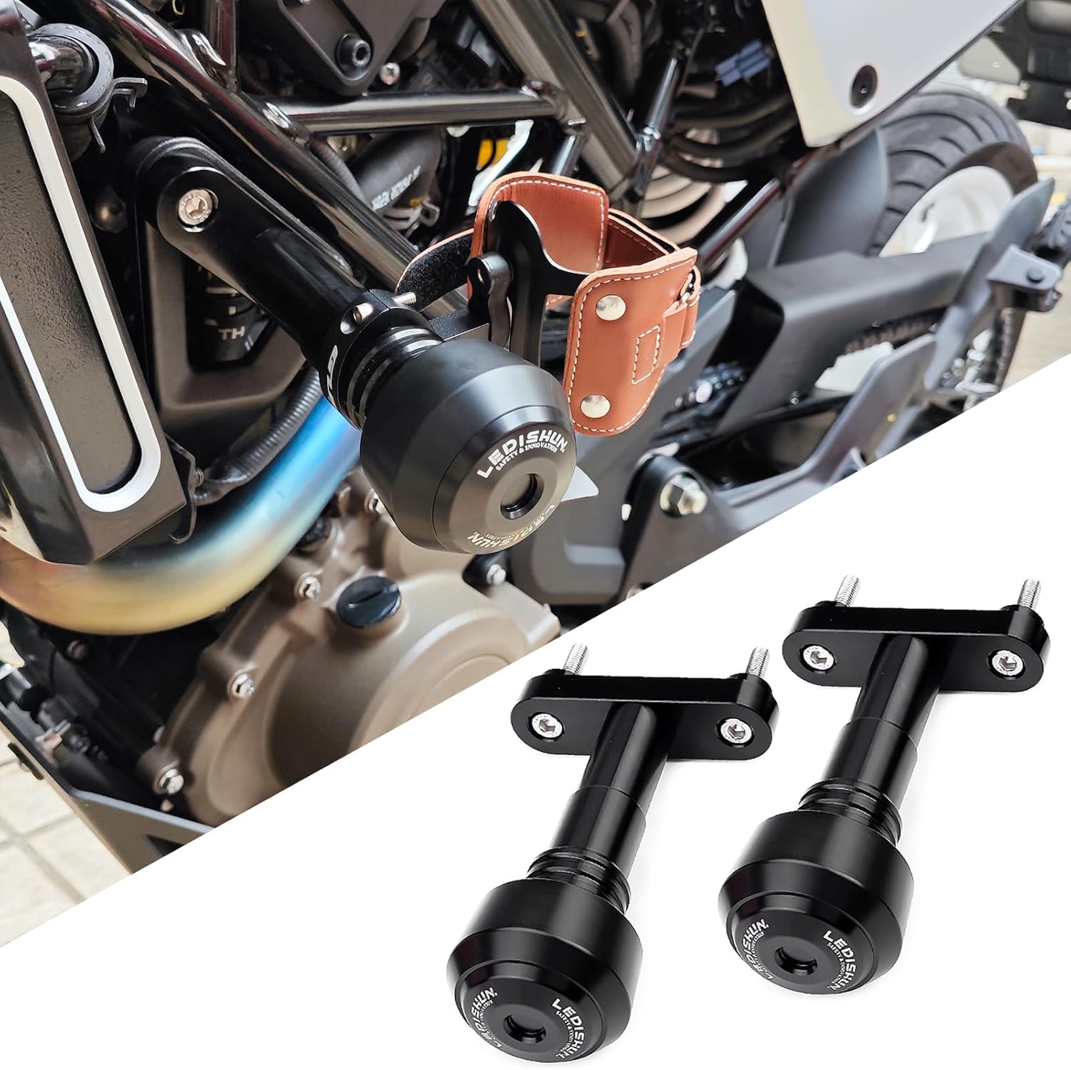 Amazon.com: LEDISHUN Motorcycle Falling Protection Frame Slider Fairing ...