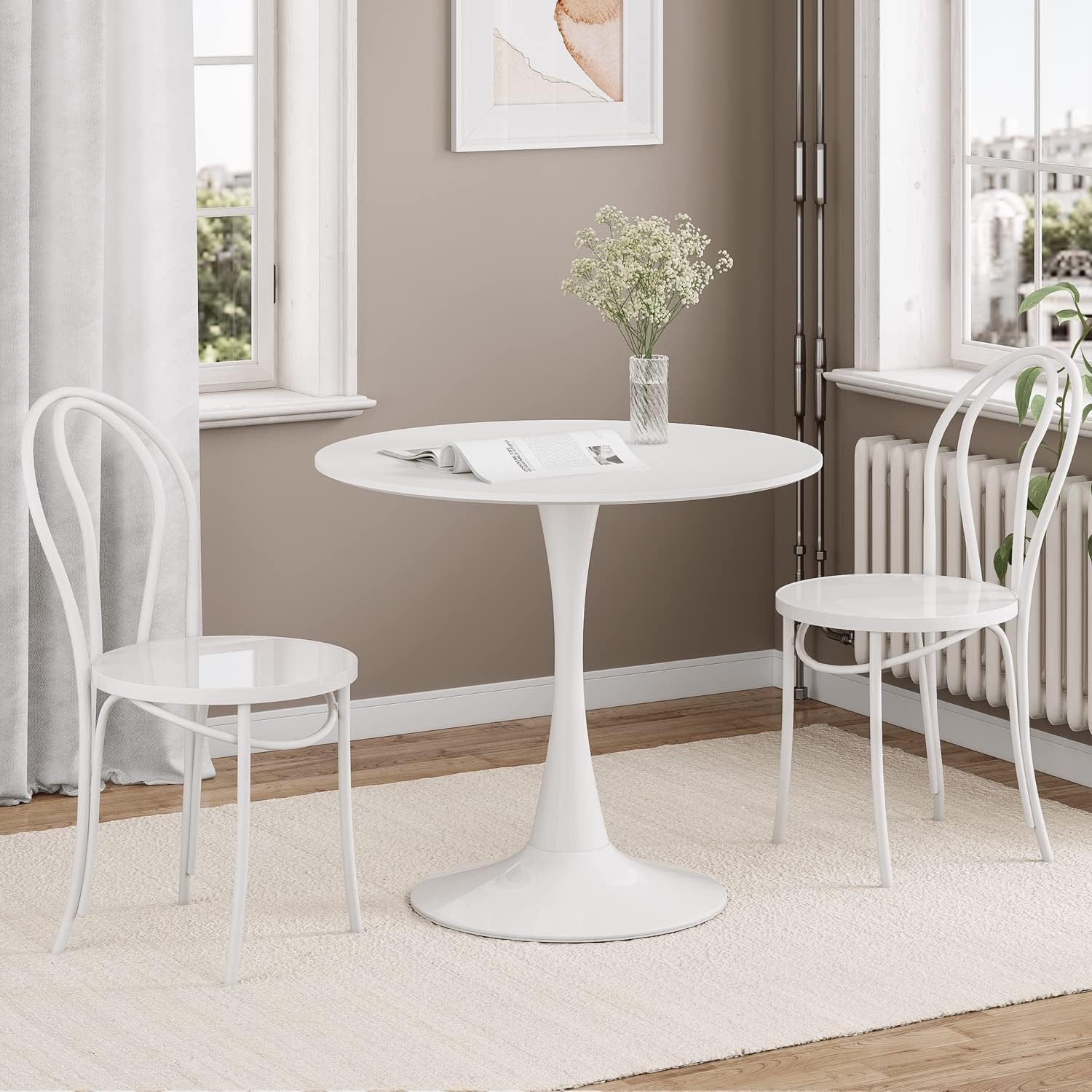 Amazon.com - 31.5'' Round White Dining Table,Mid-Century Tulip Table ...