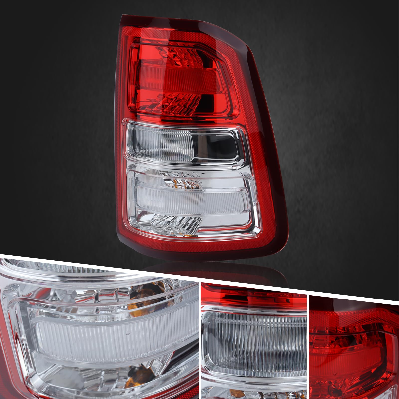 Chrome Bezel Halogen Tail Light Rear Lamp Assembly w/Bulbs&Harnesses ...