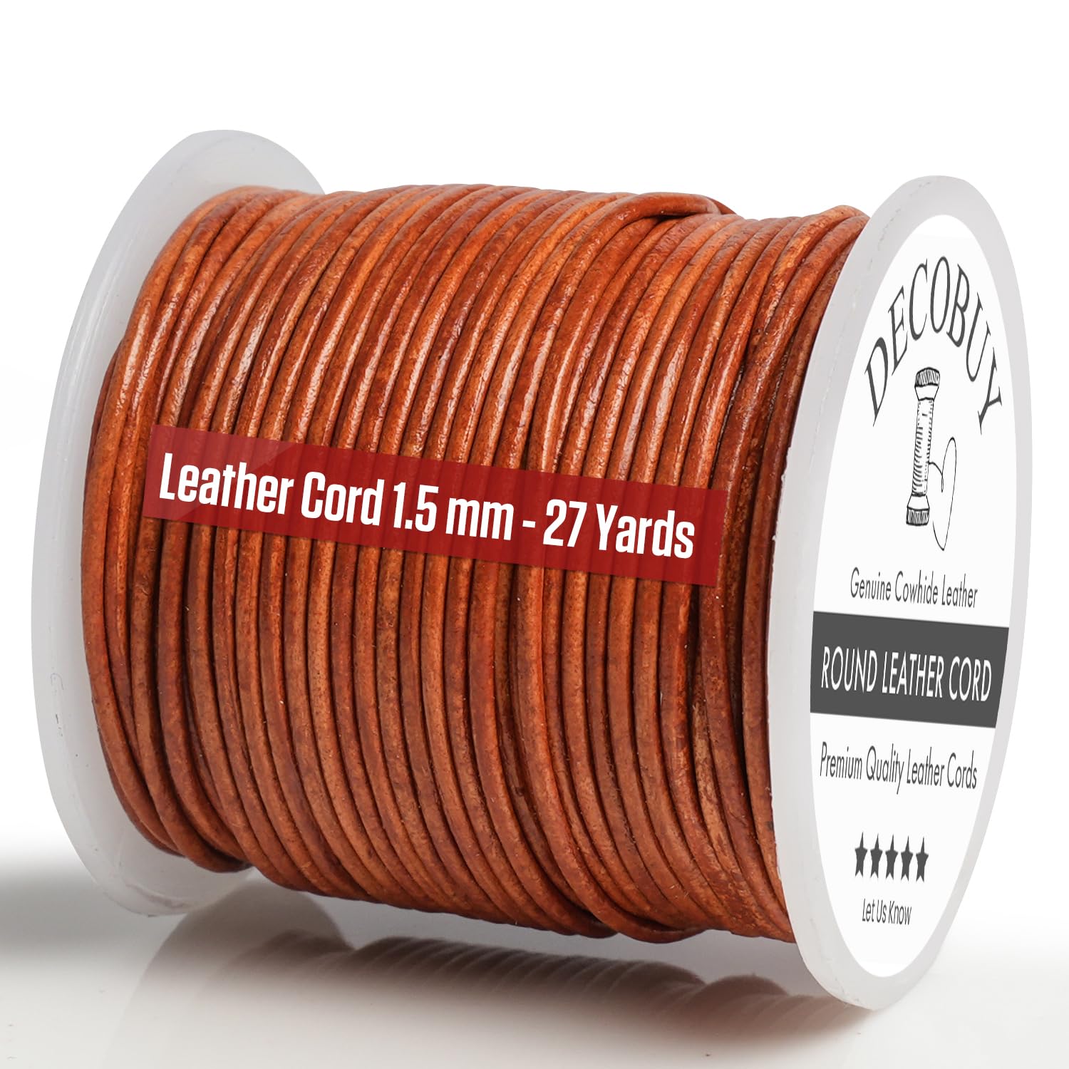 Amazon.com: Leather Cord for Jewelry Making, Round Cording 1.5 mm Rope ...