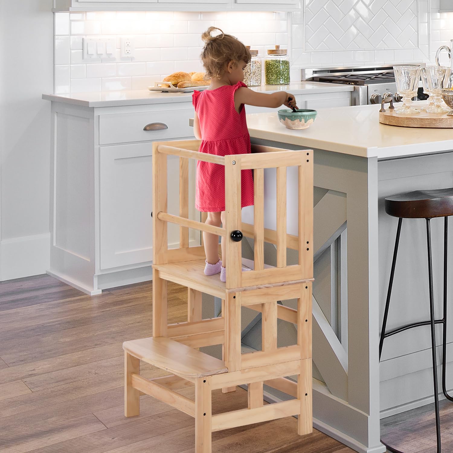 Amazon.com: WeaveWiz Toddler Tower, Toddler Step Stool, 1.5-5 Years Old ...