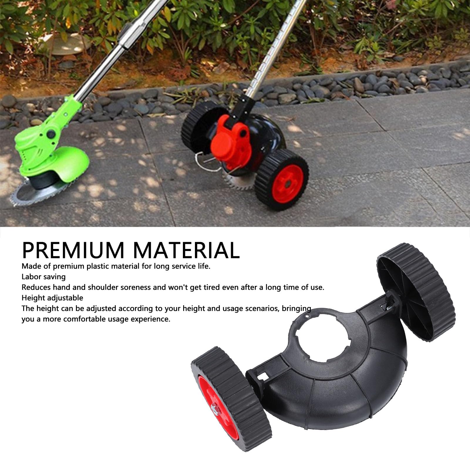 Snapklik.com : Adjustable String Trimmer Wheel Attachment Lawn Mower ...