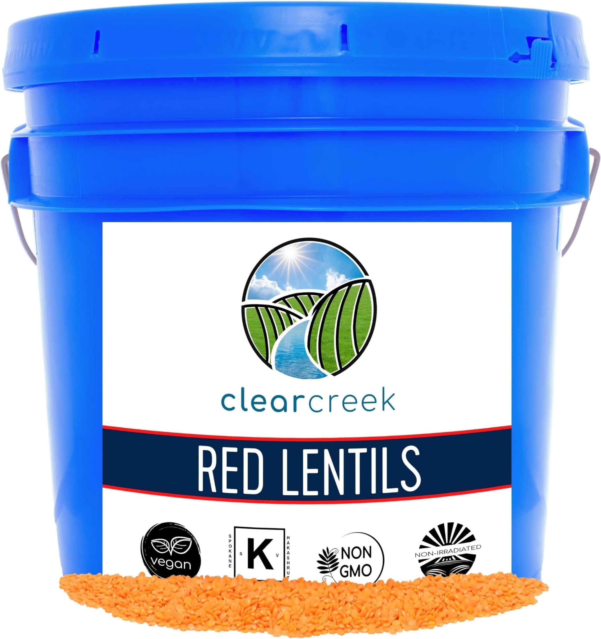 Amazon.com : Bulk Peas and Beans Organic Red Split Lentils - Single ...