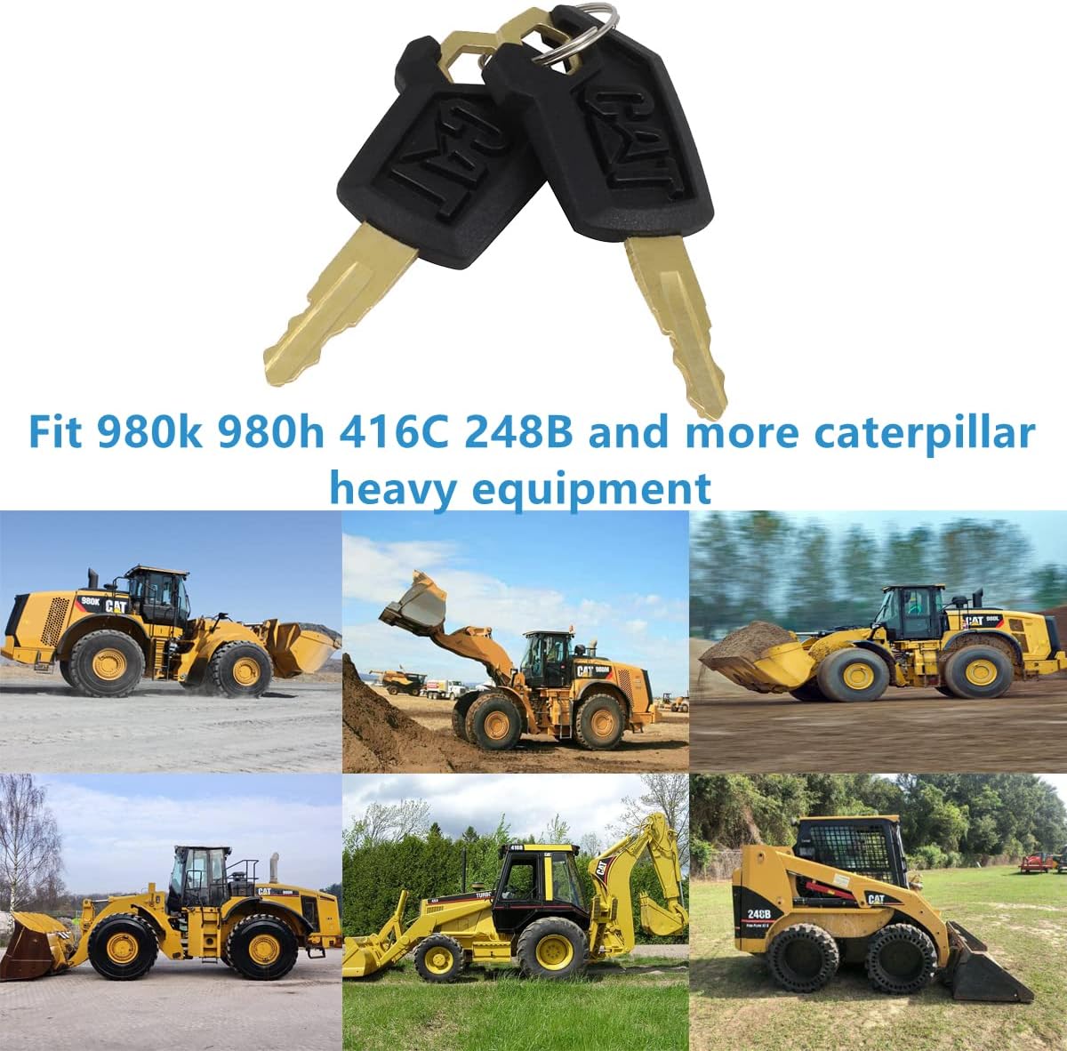 HKOO Llaves de gato para equipo pesado de oruga, 2 paquetes (llavero ...